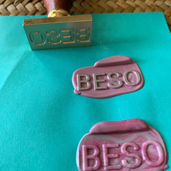 Personalized Rectangle Brass Wax Seal Stamp /custom Wax Seal Stamp ...