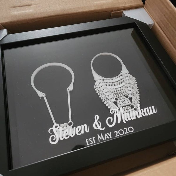 Customized Hmong Xauv (pair) Shadow Box - Etsy