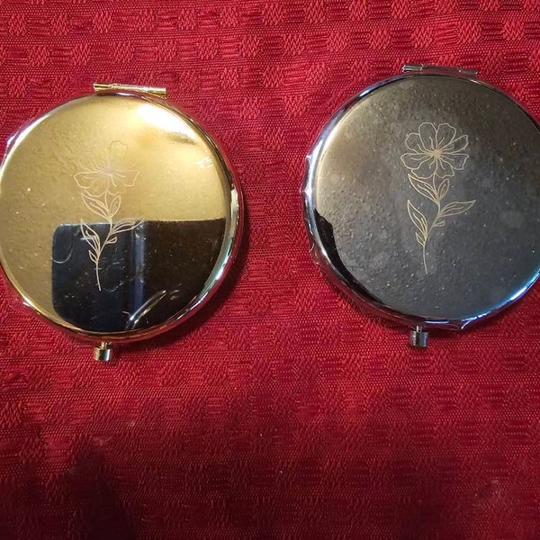 Customized Pocket Makeup Mirror Beautiful Wedding Gift, Hen Party Gift ...