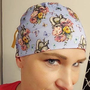 Face-lift Markings Scrub Cap, Plastic Surgeon Hat, Cosmetic Surgery ...