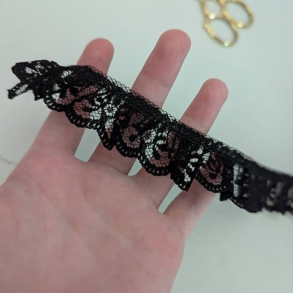 2 Inch Wide White Ruffled Lace Pink /white Color Selling by the Yard - Etsy