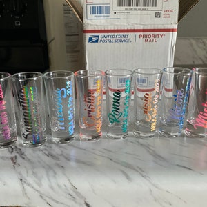 Personalized Shot Glasses Custom Shot Glasses Bridal Party - Etsy