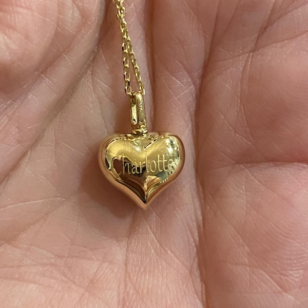 14K Solid Gold Bar Cremation Urn Necklaces, Necklaces for Ashes ...