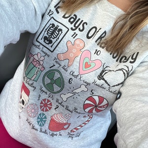 Radiology Christmas Sweatshirt 12 Days of Radiology Sweater RAD Tech ...