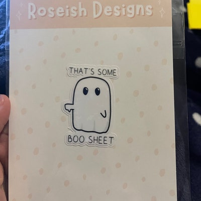 Funny Ghost Sticker, Halloween Stickers, Spooky Season, Boo Sheet ...