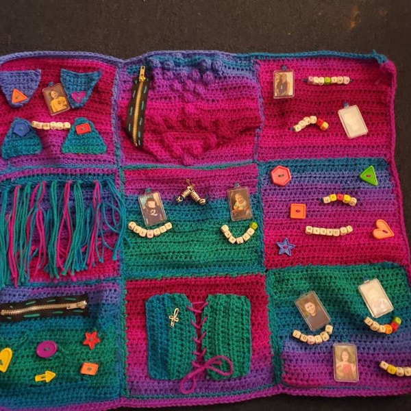 Crochet Fidget Blanket Pattern: Sensory Activity for Dementia (PDF ...
