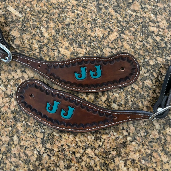 Customizable Hand-tooled Leather Spur Straps - Etsy