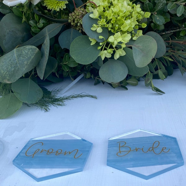 Acrylic Place Cards | Modern Wedding Place Cards | Rectangle Place ...