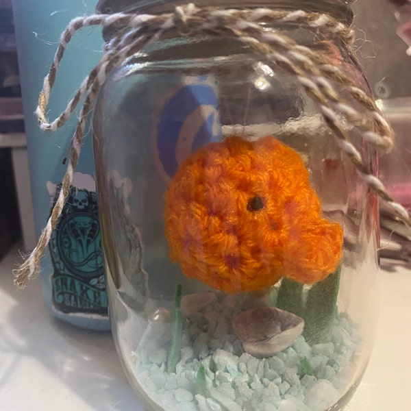 Pet Fish in a Jar, -choose Your Fish Color, Goldfish in a Jar, No Mess ...