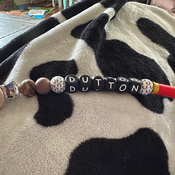 Black & White Bull Pacifier Clips / Safe / Western / Baby / Boy / Girl ...