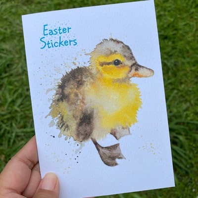 Easter Sticker Set. Six Cute Stickers With an Easter Theme. Easter ...