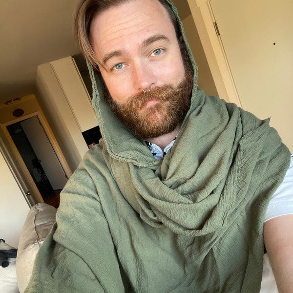 Winter Mist Drape Wrap, Post Apocalyptic Shawl Shemagh Wasteland Cowl ...