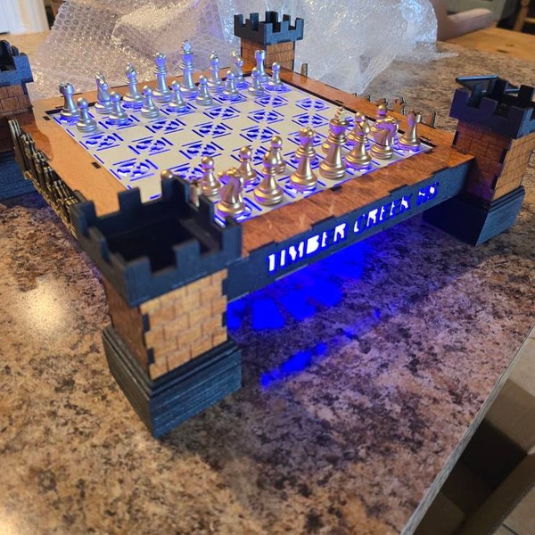 Chess Game LED Handmade - Etsy