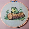 Cute Frog Cross Stitch Pattern Frog in Nature Cross Stitch Pattern ...