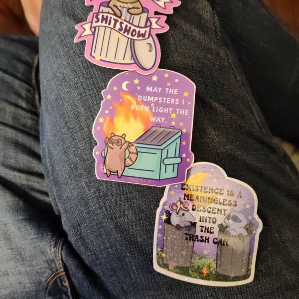 Dumpster Fire Raccoon Sticker for Laptop Stanley Cup Sticker Gift for ...