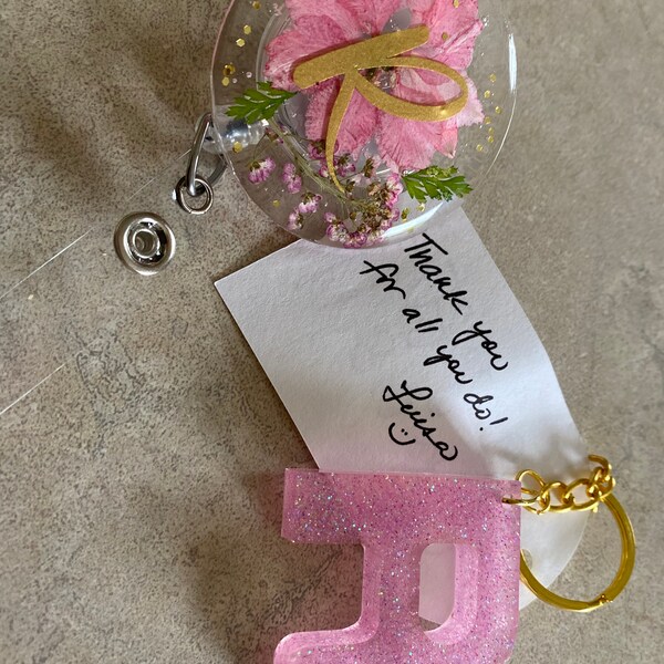 Customizable Flower Badge Reel/name Tag/keychain/pin - Etsy