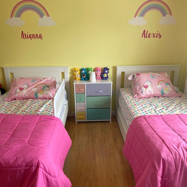 Personalized Rainbow Wall Decal - Girls Personalized Name Rainbow Wall ...