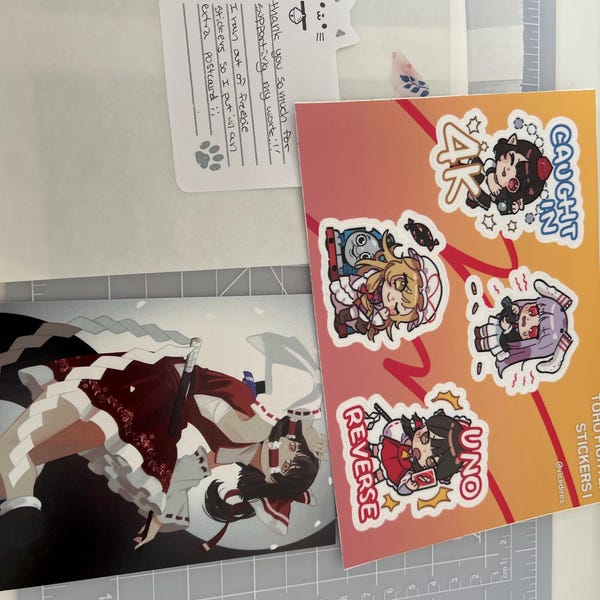 Touhou Vinyl Sticker Sheet | Reimu, Yukari, Aya, Remilia, Rin, Okuu ...