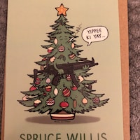 Funny Bruce Springsteen Cartoon Pun Christmas or Birthday Card A6 - Etsy UK