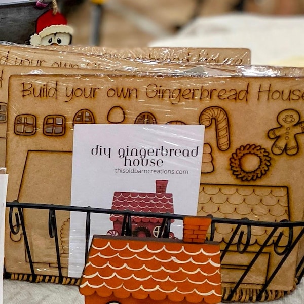 Pop Out Build Your Own Gingerbread House Craft Kit File SVG, Christmas ...