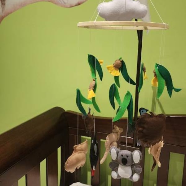Baby Mobile Australian Animal, Handmade Nursery and Children's Decor ...
