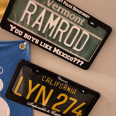 Custom License Plate Frame Laser Engraved on High Quality Anodized ...