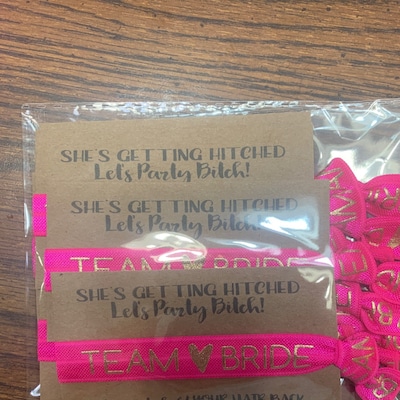She's Getting Hitched Bachelorette Party Favors Hair Tie - Etsy