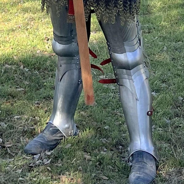SCA Combat Leg Armor, Plate Legs, Cuisses With Poleyns - Etsy