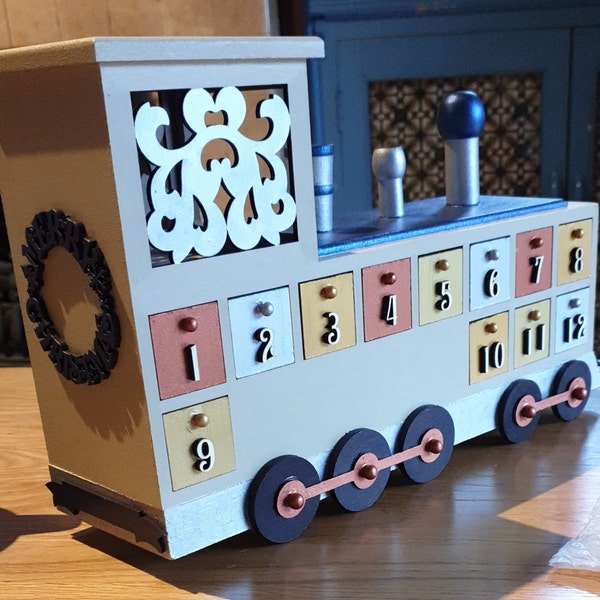 Advent Calendar Numbers 1 to 24, Wood Set of 39 Pieces of Colorful ...