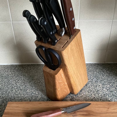 Custom Knife Block, Handmade, Knife Holder, Knife Handle, Kitchen ...