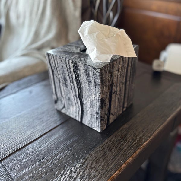Marble Tissue Box Cover - Etsy