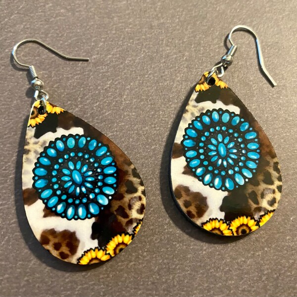 Western Teardrop Earrings PNG Sublimation - Western Earring BUNDLE of ...