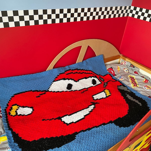 C2C Racing Car Crochet Pattern / C2C Graphgan / C2C Boy Crochet Blanket ...