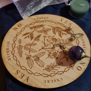 Pendulum Board Herbal Kit Nature Wooden Board Divination Witch Scrying ...