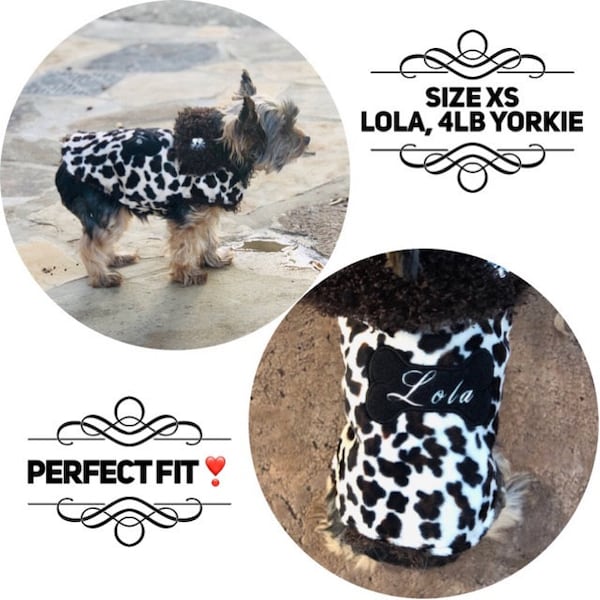 Handmade Luxurious Personalized Bone Fur Coat for Dogs With Tailoring ...