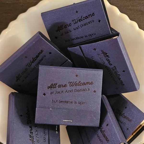 My Apartment Sparkle Matches - Personalized 30 Strike Matchbooks ...