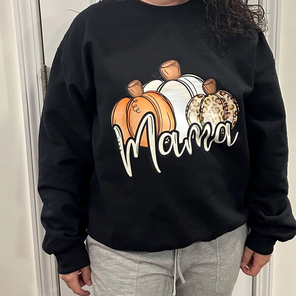 Mama Pumpkin Fall Design, Thanksgiving Ready Press, Heat Transfer, DTF ...