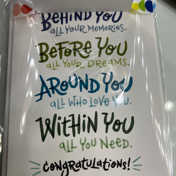 Graduation Card for Him or Her / Congratulations Card / High School or ...