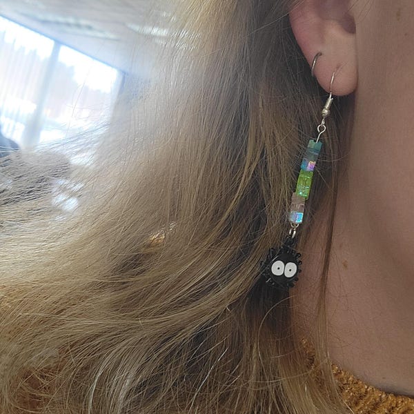 Kawaii Labubu Rabbit Monster Dangle Earrings, Cute Animal Jewelry for ...