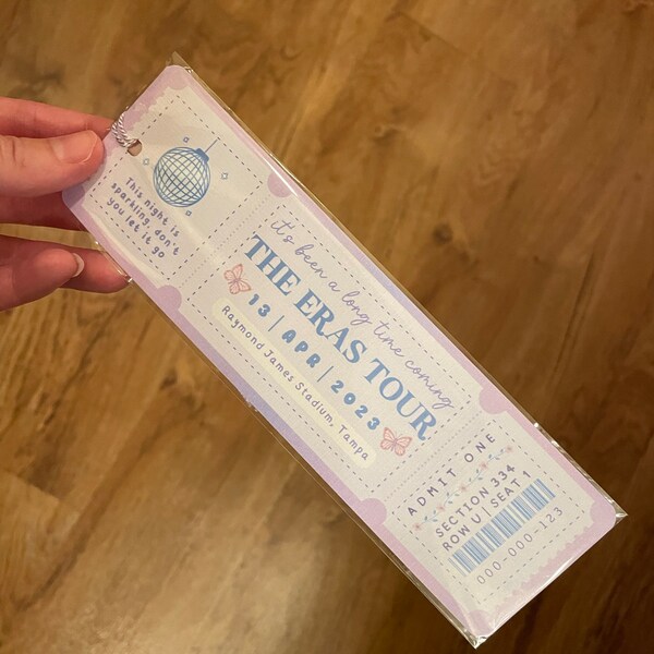 Eras Customisable Personalised Bookmark | Bookmark | It’s Been A Long ...