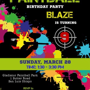 Archery Party Birthday Invite Invitation Outdoor Shooting | Etsy