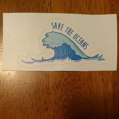 Save the Oceans Sticker Beach Stickers Ocean Stickers MacBook Stickers ...
