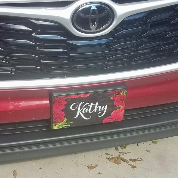 Pink Glitter Like Personalized Monogrammed License Plate Car Tag ...