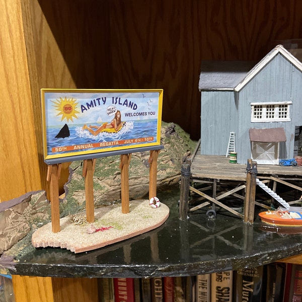 Jaws Billboard Amity Island Sign - Etsy