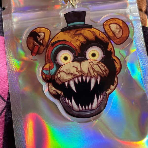 FNAF Security Breach Keychains Glamrock / Shattered Freddy, Monty ...