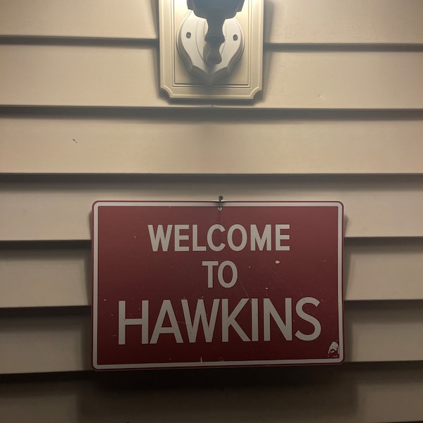 Hawkins Plastic Sign Stranger Things 00046 - Etsy