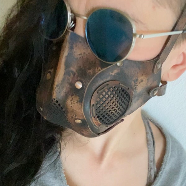 Rage Leather Face Mask With Filter Pocket Ready for Use With Disposable ...