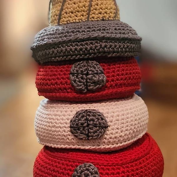 Lighthouse Stacking Toy Crochet Pattern, Ring Tower Tutorial, Nautical ...