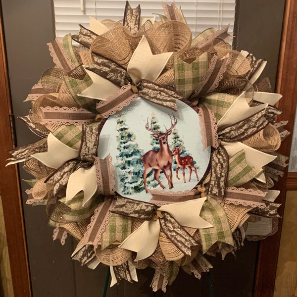 Deer Sign Farmhouse Decor Wreath Sign Wreath Attachment Wreath Supplies ...