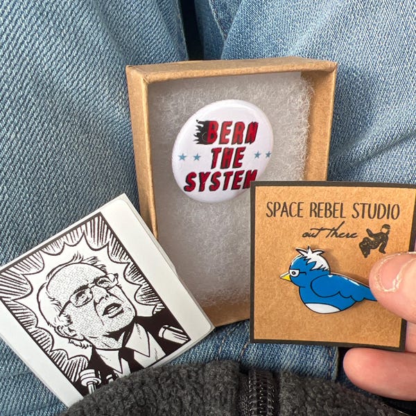 Bernie Sanders Pin ~ Badge ~ Birdie ~ 2020 ~ Revolution ~ Not for Sale ...